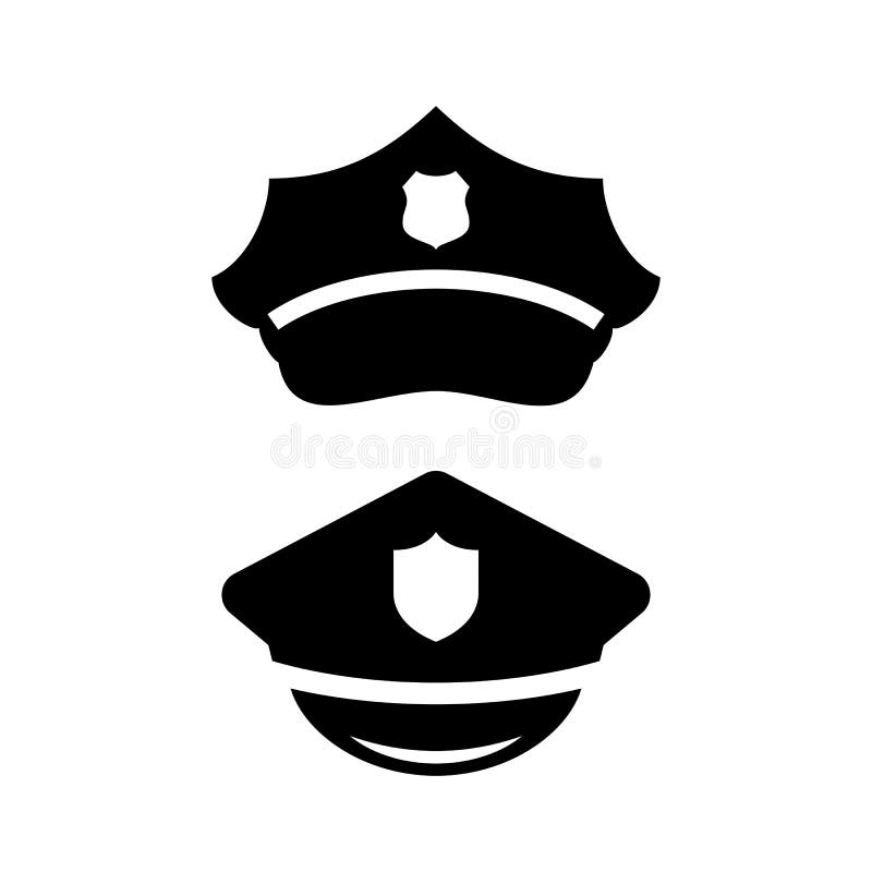 Policeman Peaked Cap Vector Icon Stock Vector - Illustration of marine ...