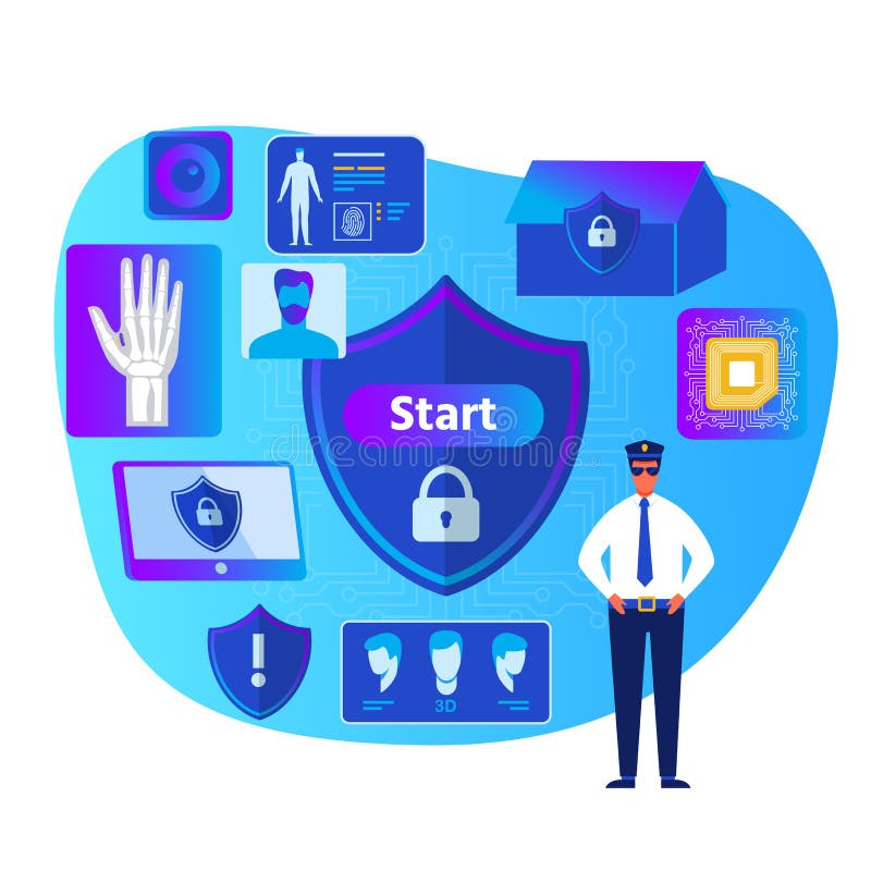 Security Home Protection Vector Poster Template Stock Vector ...