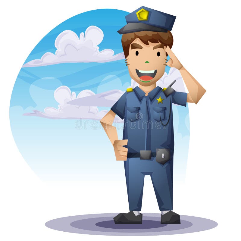 Policeman with Separated Layers for Game and Animation Stock Vector ...