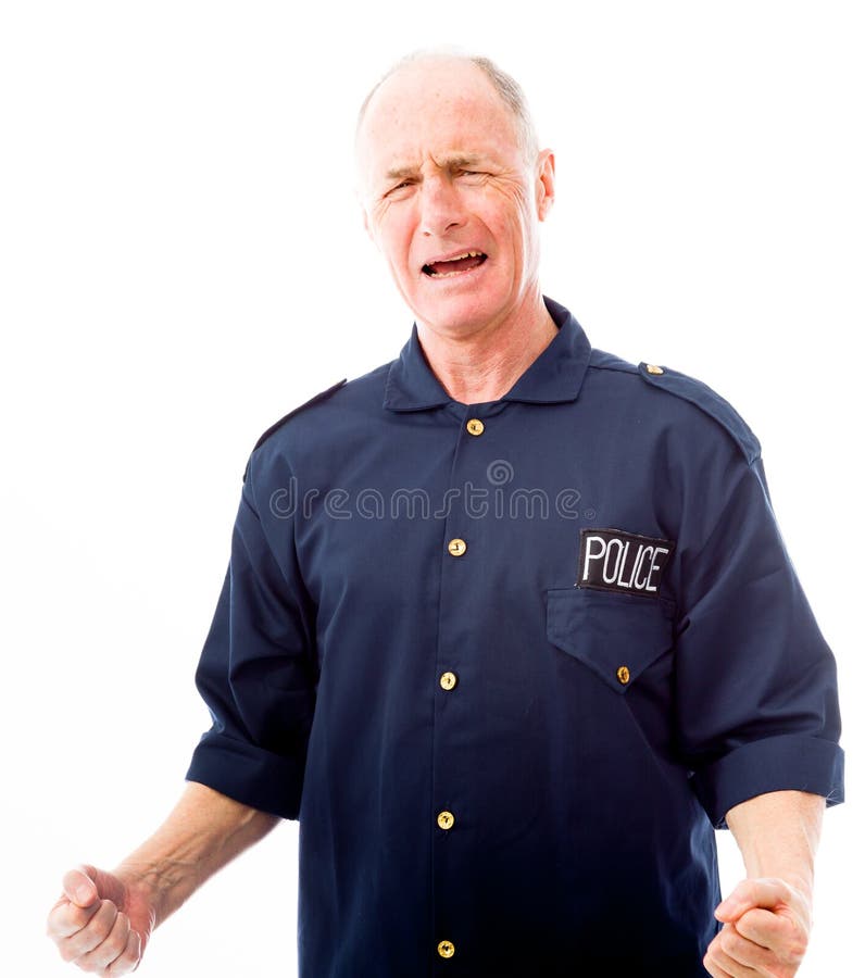 Policeman shouting stock photo. Image of expression, human - 41961610