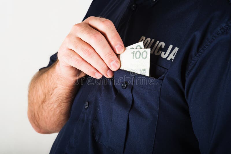 The policeman taking bribe stock image. Image of accept - 71691769