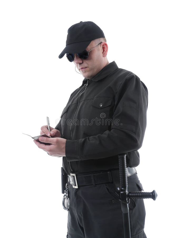 Policeman taking notes stock image. Image of policeman - 29714921