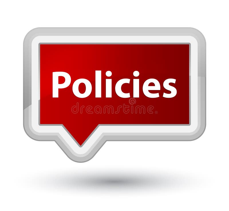 Policies Prime Red Banner Button Stock Illustration - Illustration of ...