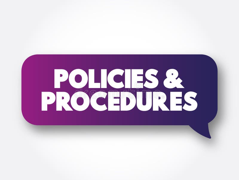 Policies and Procedure Text Quote, Concept Background Stock ...
