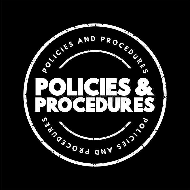 Policies and Procedure Text Stamp, Concept Background Stock ...