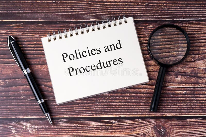 Top View of Policies and Procedures on Wooden Blocks. Policies and ...