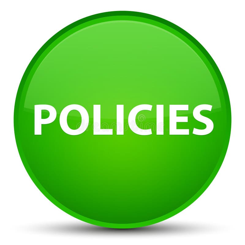 Policies Special Green Round Button Stock Illustration - Illustration ...