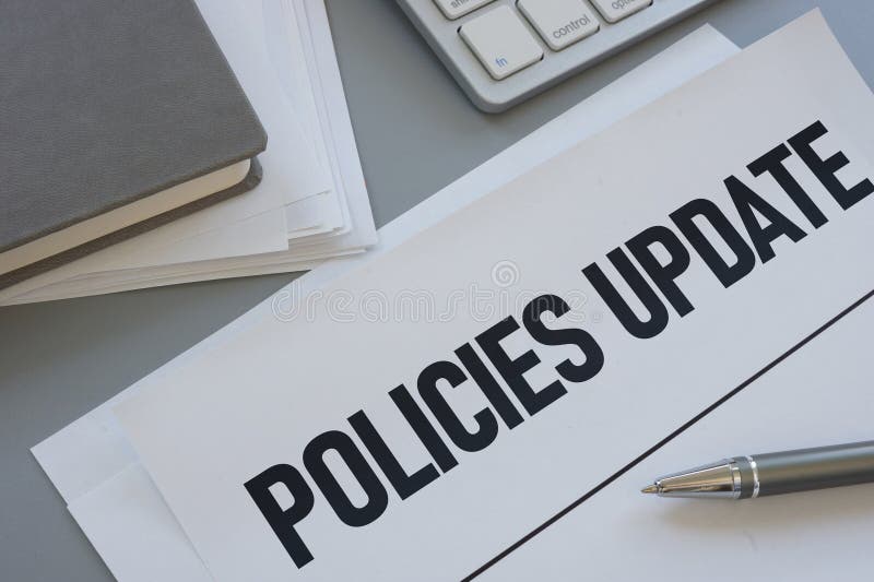 Policies Update is Shown Using the Text. New Rules Concept Stock Image ...