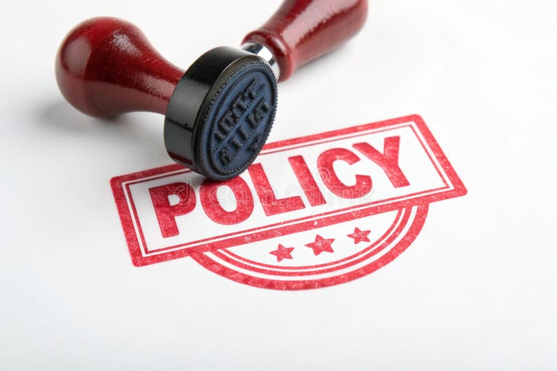Policy Approval: Round Stamp Representing Rules and Guidelines Stock ...