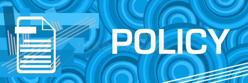 Policy Blue Stroked Stripes Circular Background Symbol Stock ...