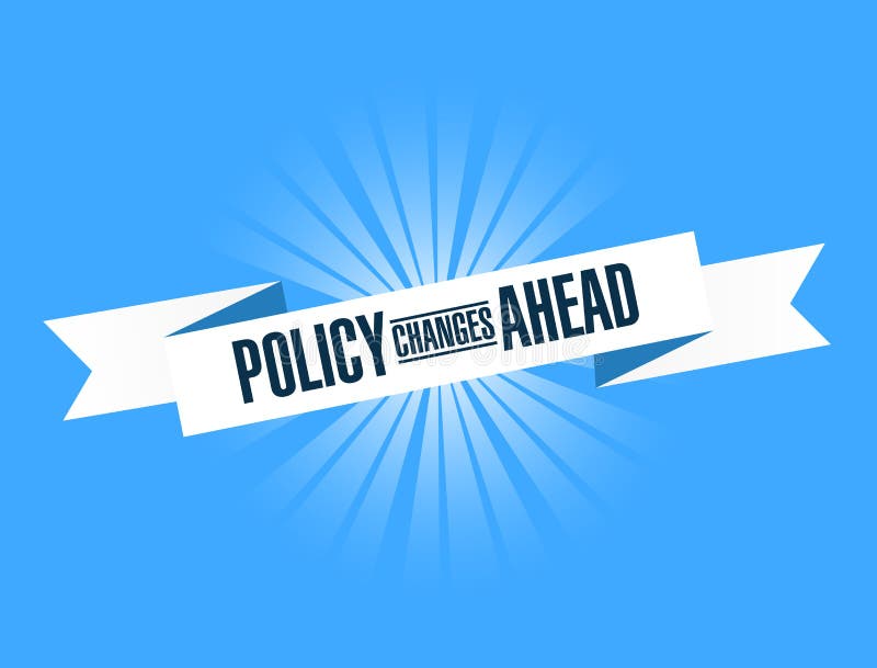 Policy Changes Ahead Bright Ribbon Message Stock Illustration ...