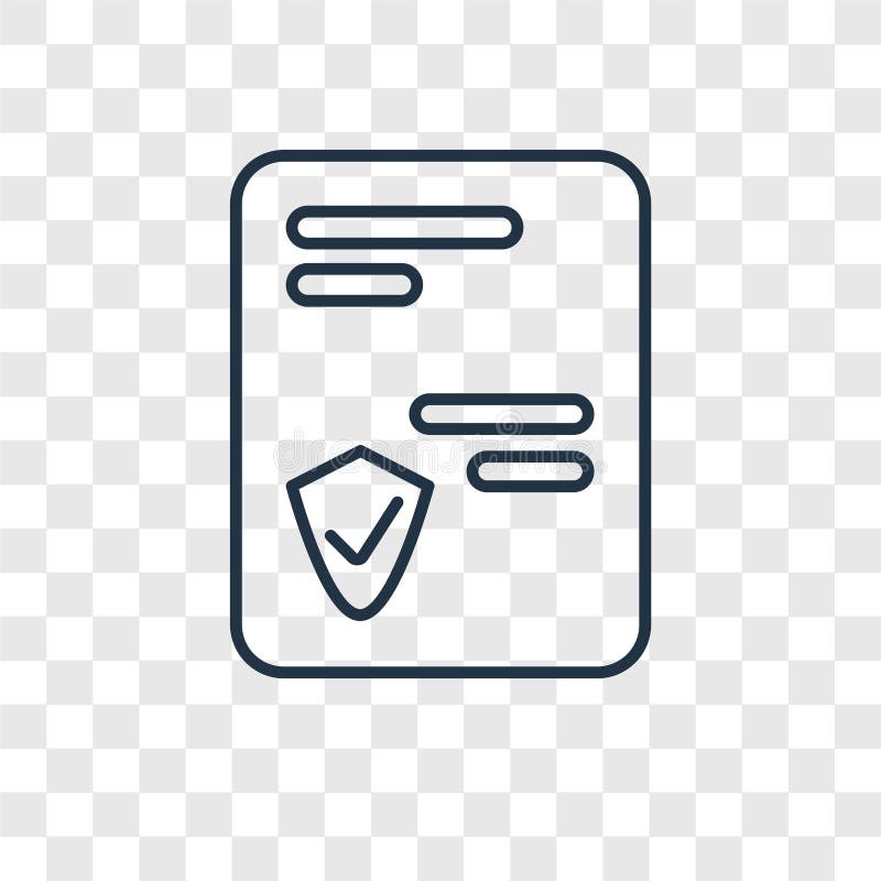 Policy Concept Vector Linear Icon Isolated on Transparent Background ...