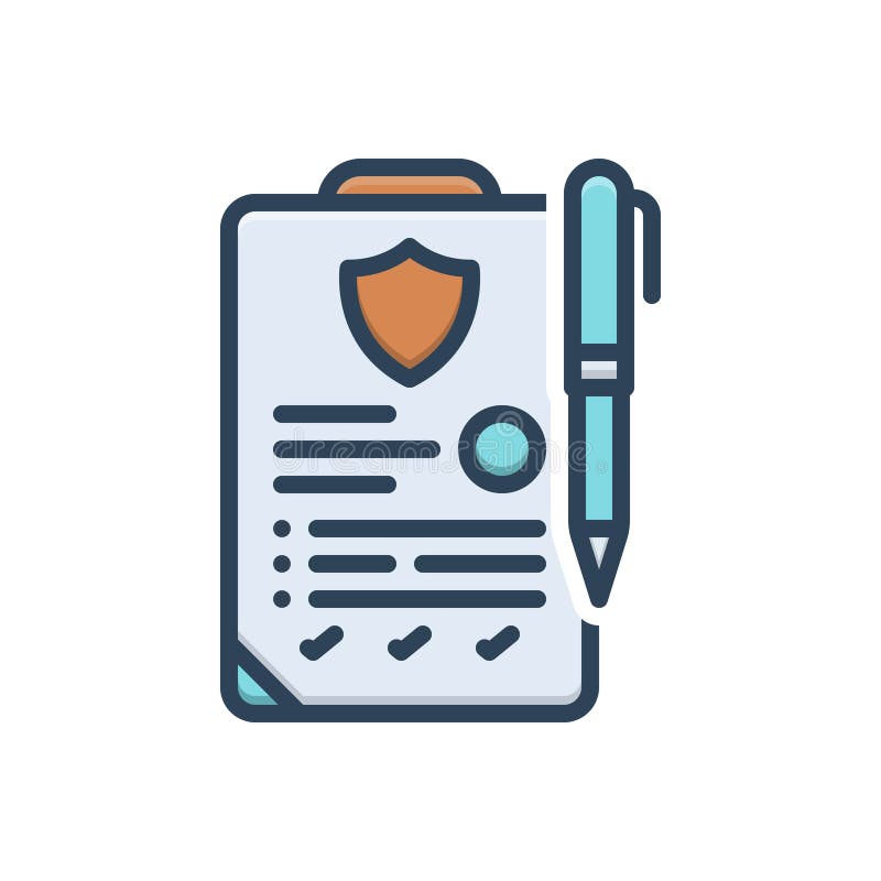 Color Illustration Icon for Policy, Guideline and Document Stock Vector ...