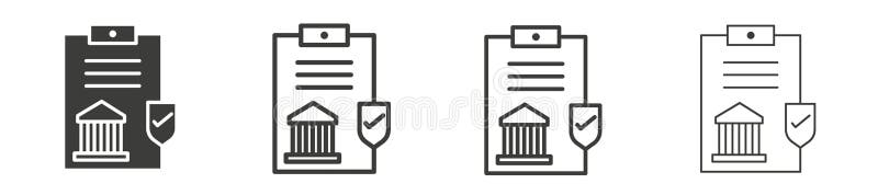 Policy Icon Vector Set on White Background Stock Vector - Illustration ...