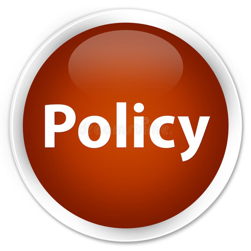Policy Glossy Red Round Button Stock Illustration - Illustration of ...
