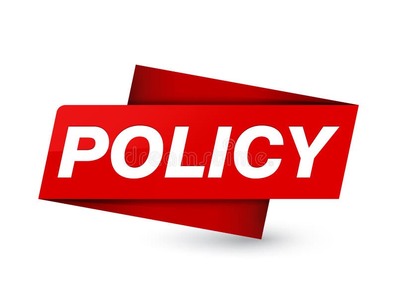 Policy Premium Red Tag Sign Stock Illustration - Illustration of sign ...