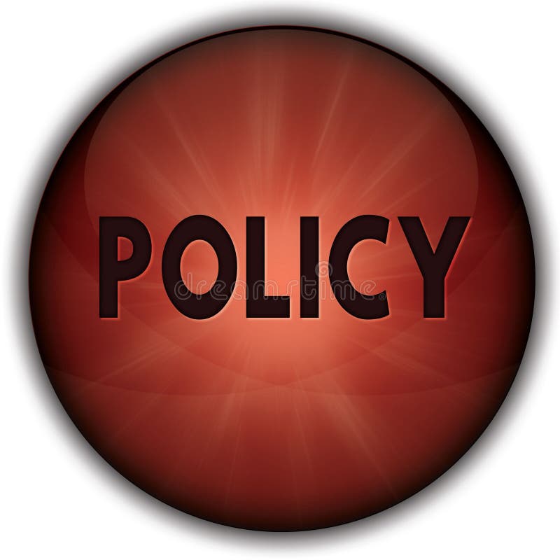 POLICY red button badge. stock illustration. Illustration of sign ...