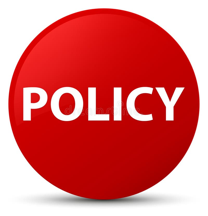 Policy red round button stock illustration. Illustration of legal ...