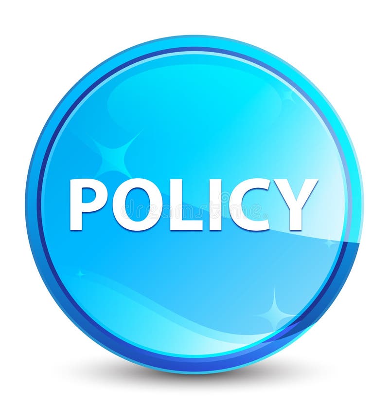 Policy blue square button stock illustration. Illustration of guideline ...