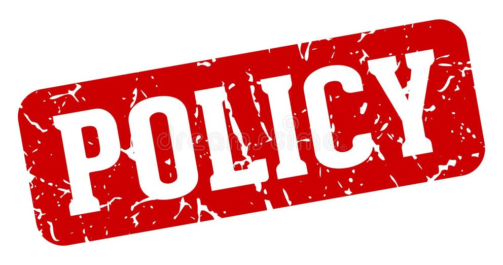 Policy Rectangular Sign. Policy Stamp Stock Illustration - Illustration ...