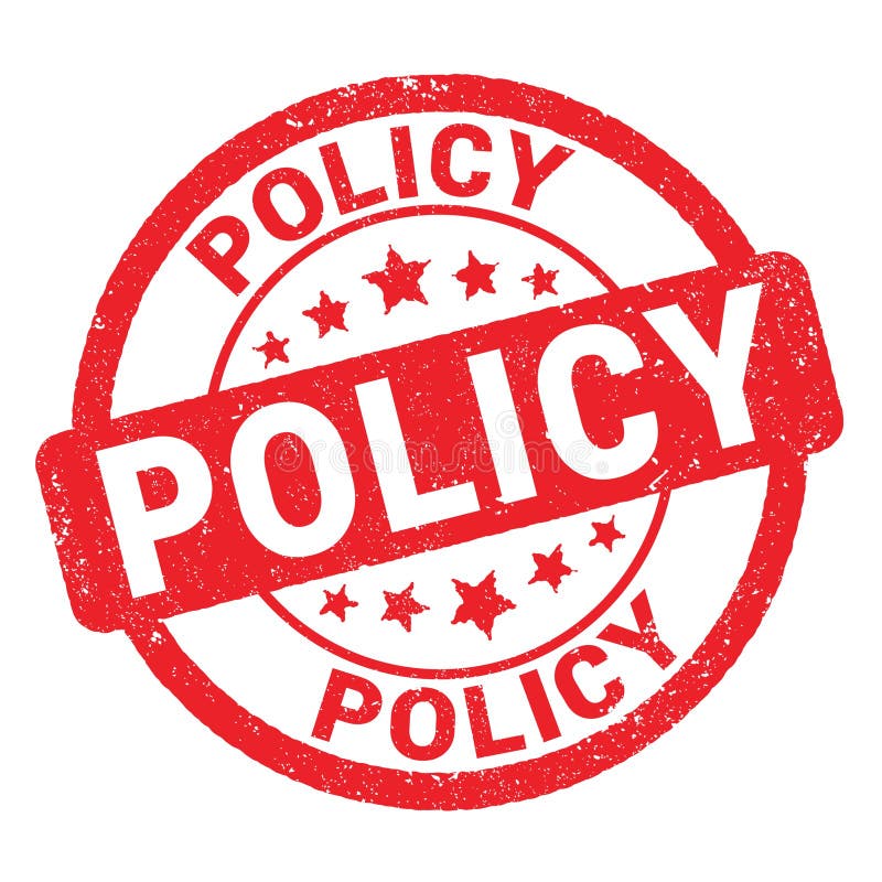 POLICY Text Written on Red Stamp Sign Stock Illustration - Illustration ...