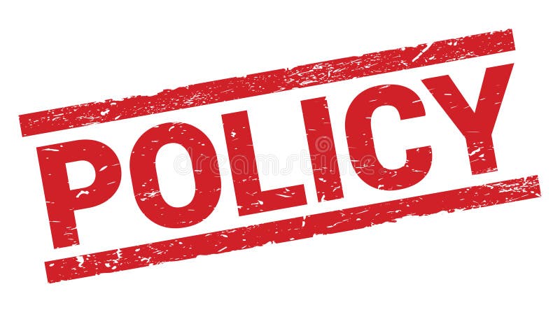POLICY Text on Red Rectangle Stamp Sign Stock Illustration ...