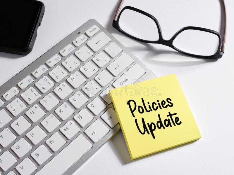 Policy Update Reminder Concept Stock Photo - Image of paper, business ...