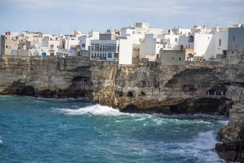 Polignano, Italy stock image. Image of scenery, residential - 54731119