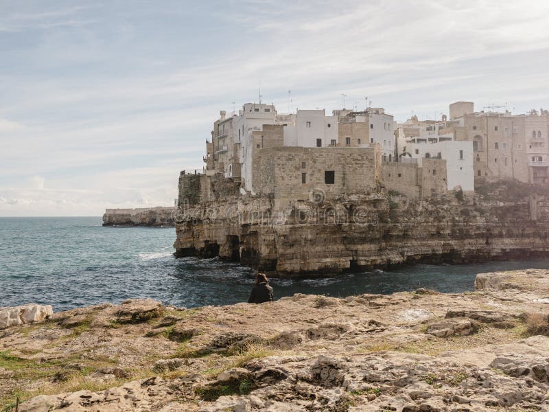Polignano a Mare View on Winter Season Editorial Stock Image - Image of ...