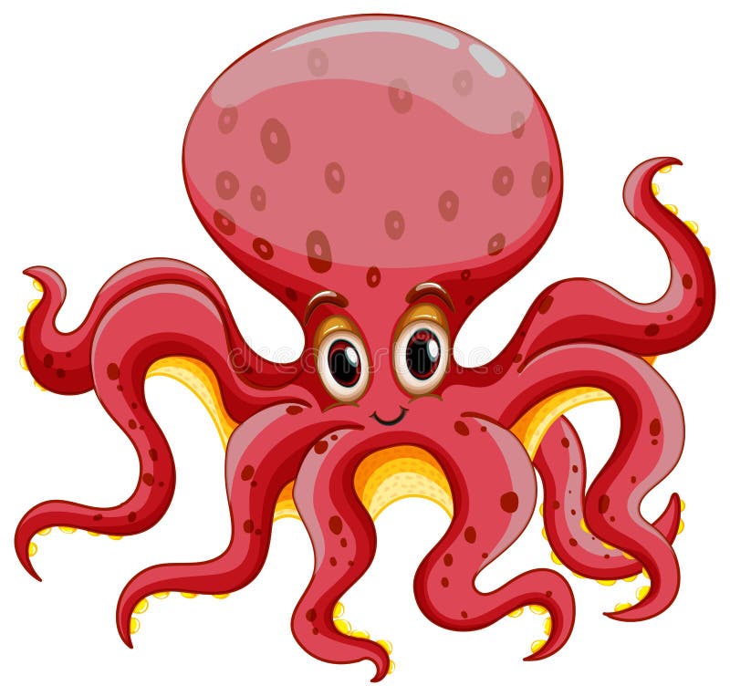 Polipo illustrazione vettoriale. Illustrazione di carattere - 46036762