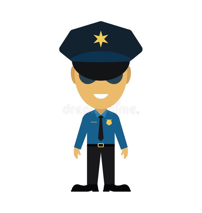 Polis Vector Illustration stock illustrationer. Illustration av kulört ...