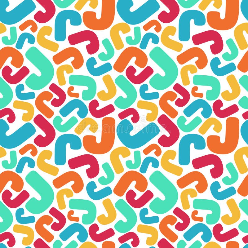 Letter J Mosaic, Kaleidoscopic Colorful Seamless Pattern for Kids ...