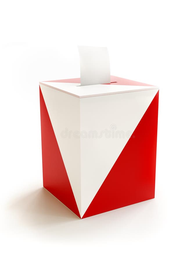 Polish Ballot Box with Voting Card Stock Illustration - Illustration of ...
