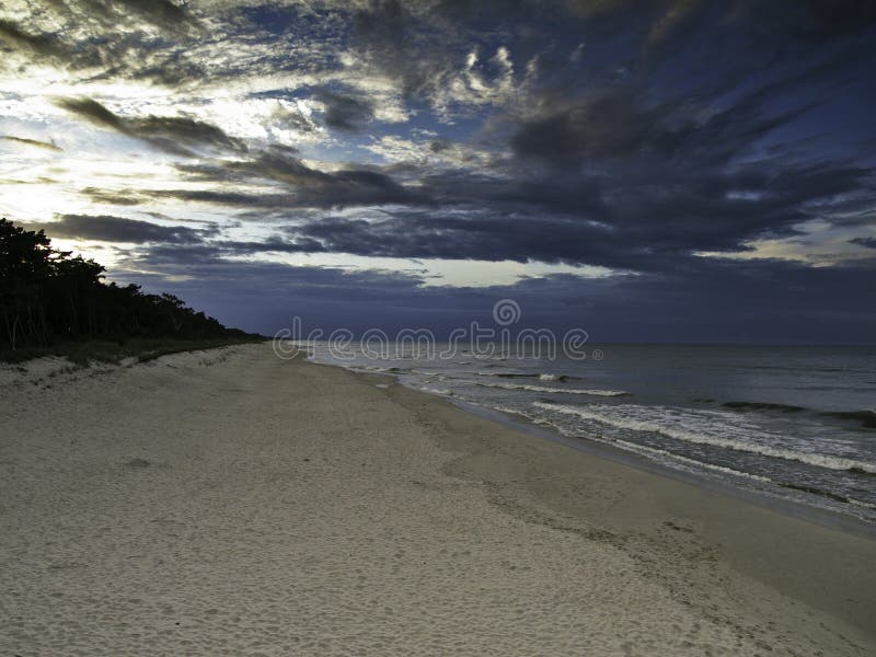 Polish beach stock image. Image of beach, ship, sand - 41553377