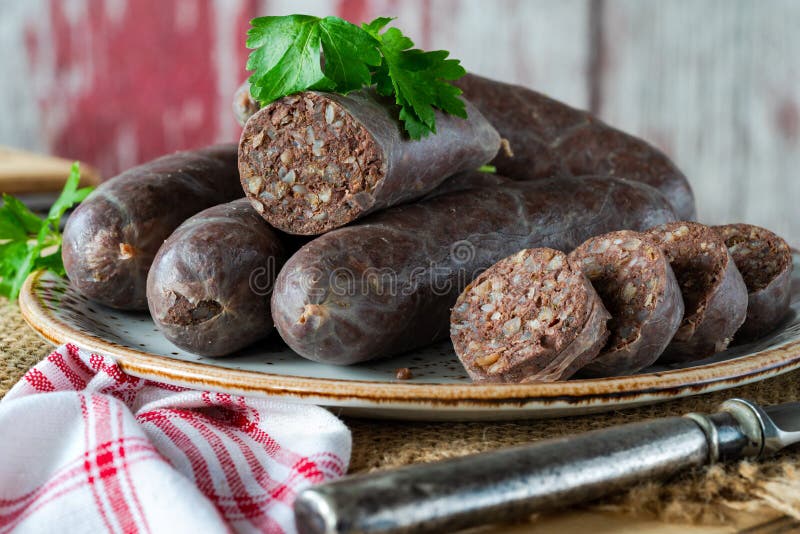 Polish black pudding stock photo. Image of ingredient - 258015868