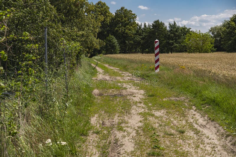 Polish Border Marker on the Border between Poland and Belarus Near the ...