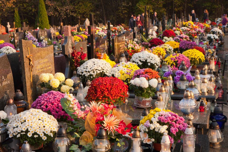 Polish cemeteries editorial stock image. Image of gravestone - 46448434