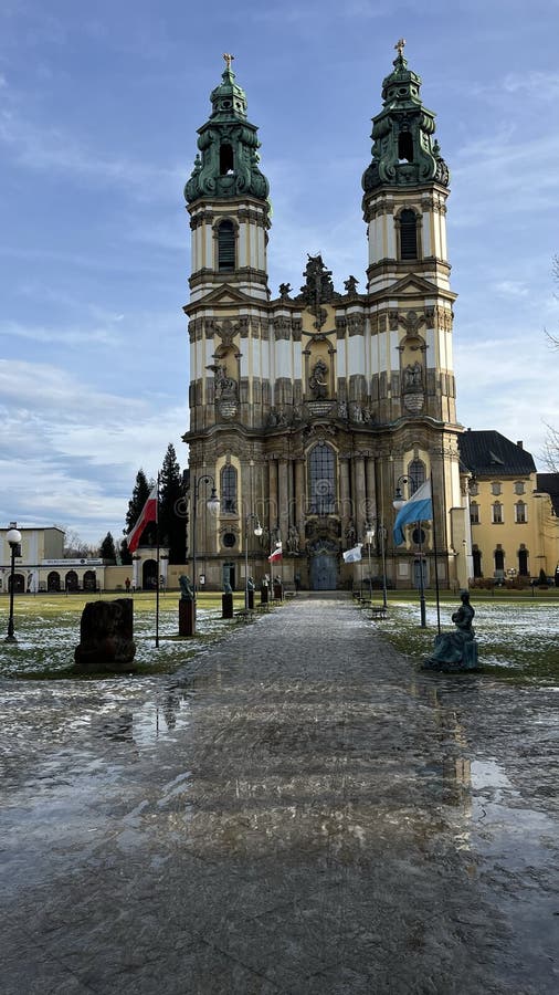 Polish Church in Krzeszow. View of the Building Stock Photo - Image of ...