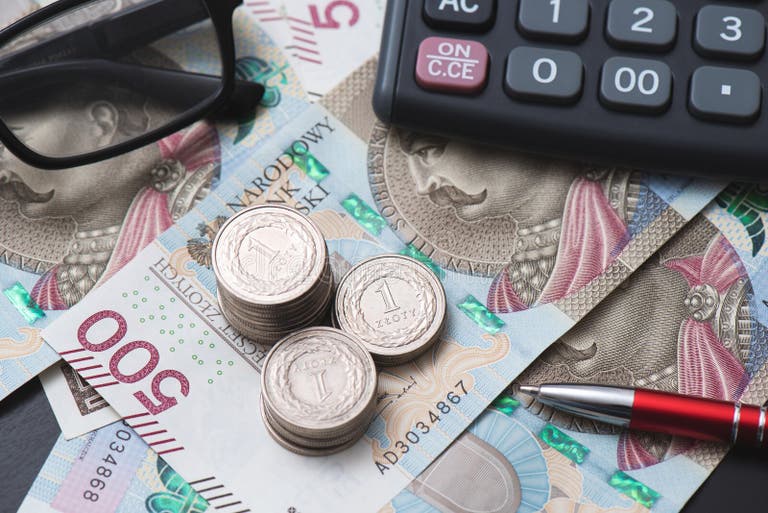 Polish Coins Stack. PLN Currency Stock Image - Image of concept ...