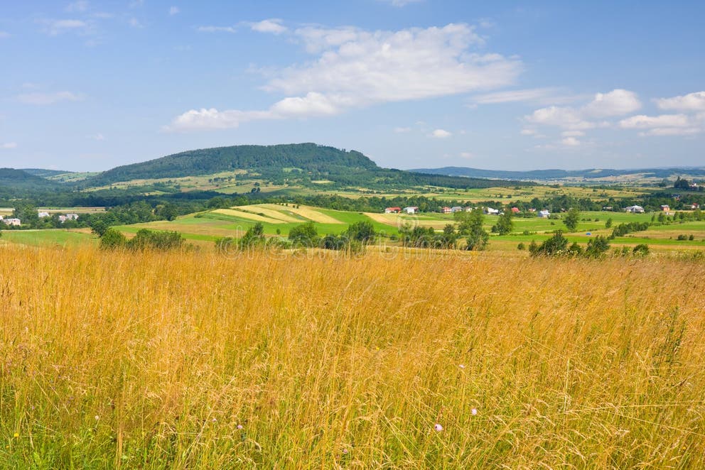Polish Countryside Landscape Stock Image - Image of country, europe ...