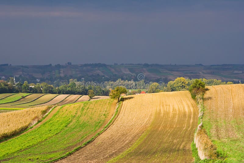Polish Countryside Landscape Stock Photo - Image of creek, field: 33766876