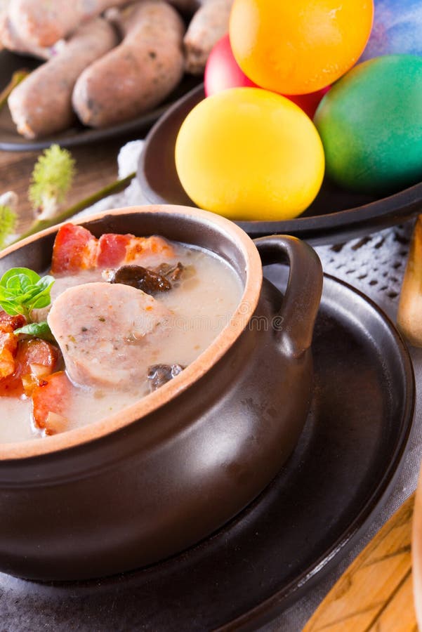 Polish Easter Soup with Egg Stock Photo - Image of dill, party: 29853706