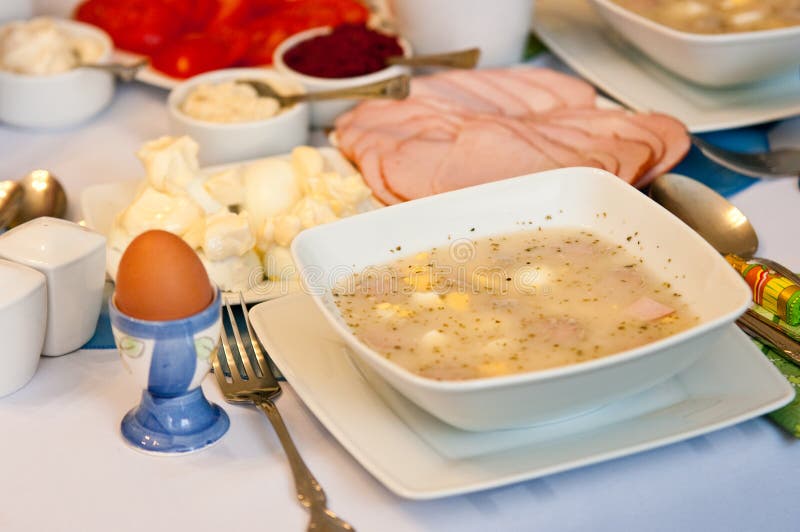 Polish Easter table stock photo. Image of dishes, poland - 31269320