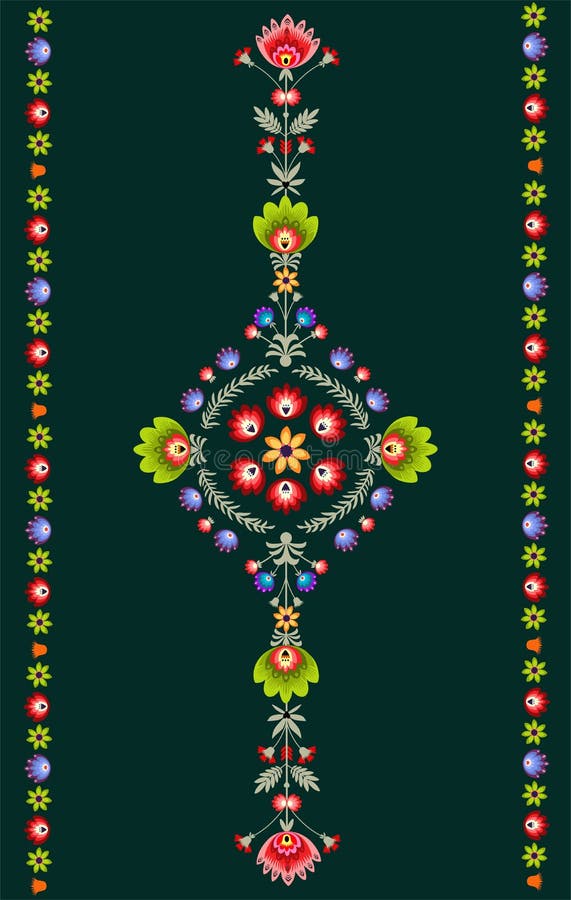 Polish embroidery pattern stock vector. Illustration of decoration ...