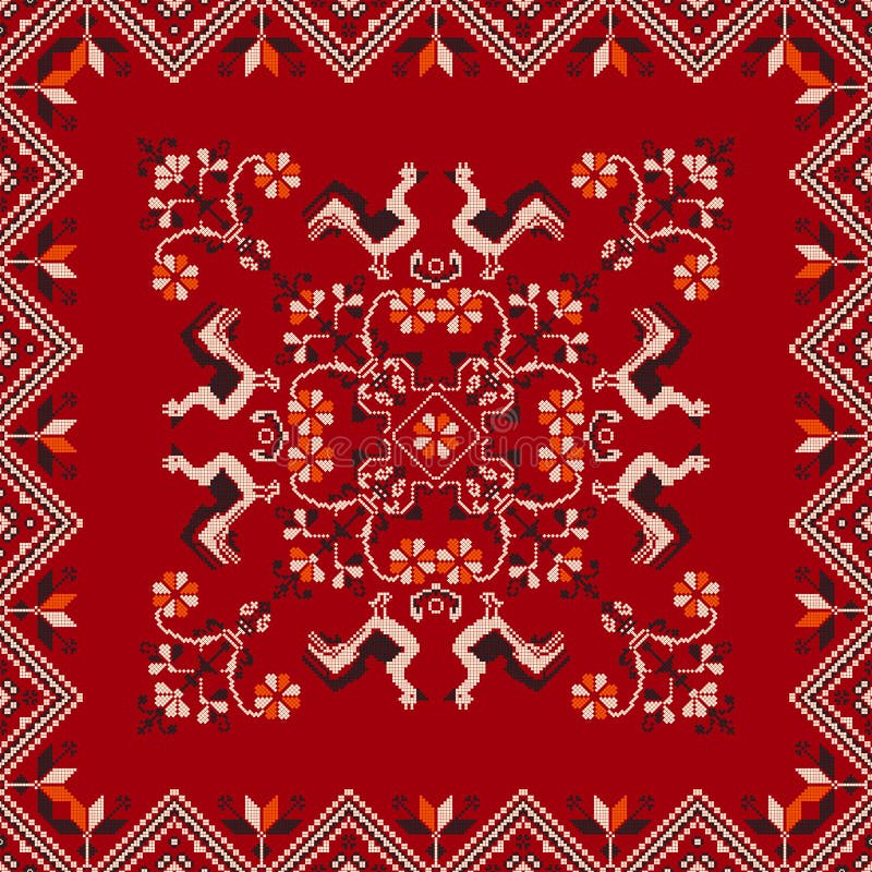 Polish Embroidery Pattern 1 Stock Vector - Illustration of carpet ...