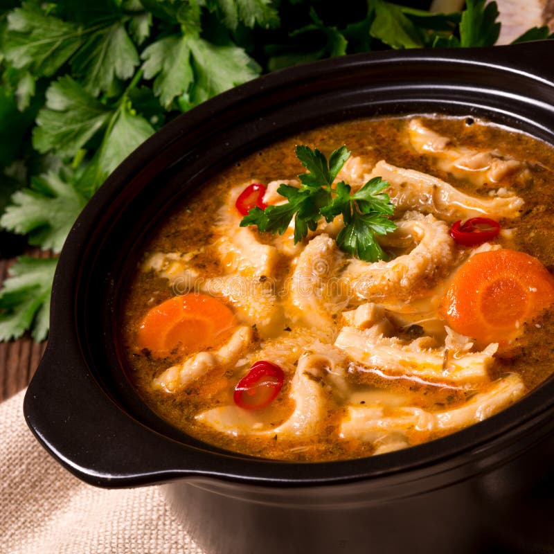 Polish Flaczki stock image. Image of marjoram, chitterlings - 85278065