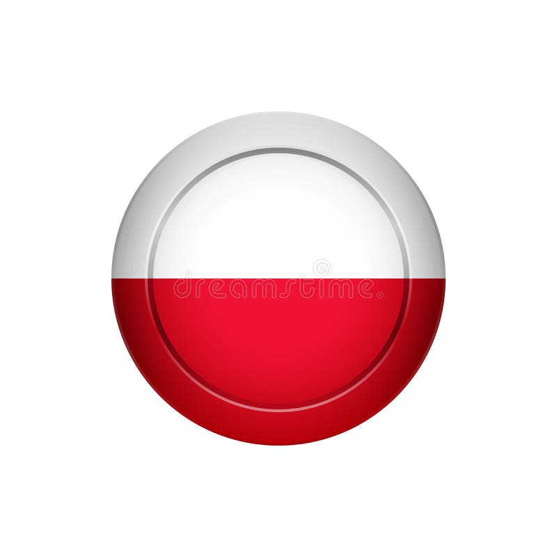 Polish Flag on the Round Button, Vector Illustration Stock Vector ...