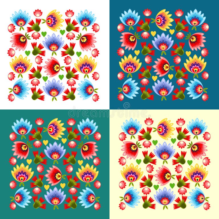 Polish folk pattern stock vector. Illustration of tradition - 55193525