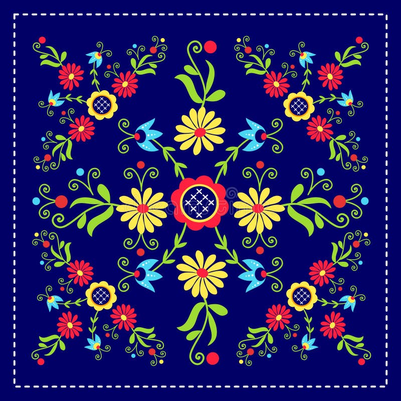 Polish folk pattern stock vector. Illustration of pattern - 56655313