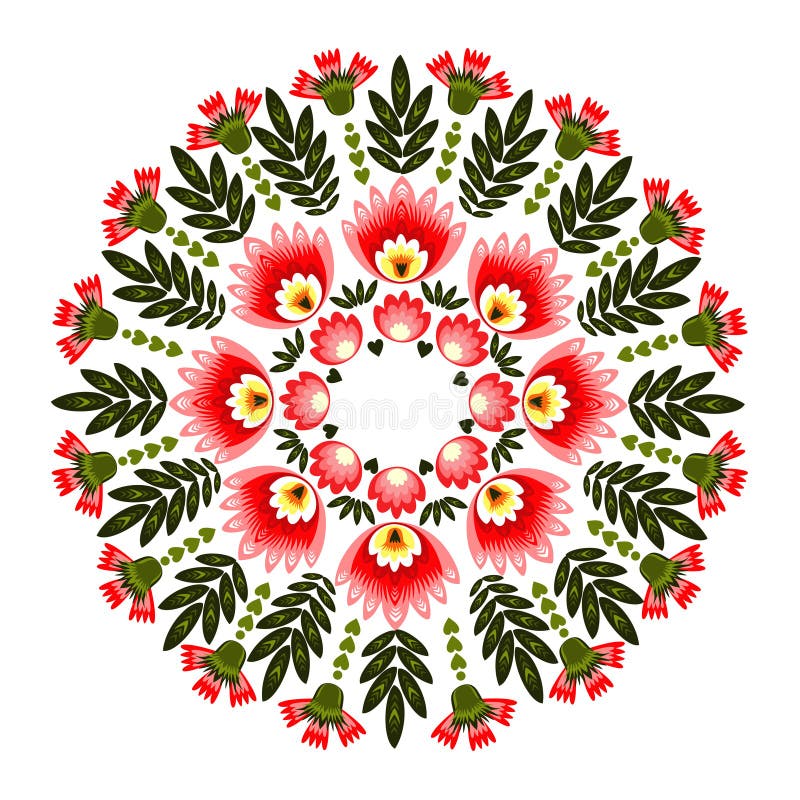 Polish folk pattern stock vector. Illustration of souvenir - 55193474